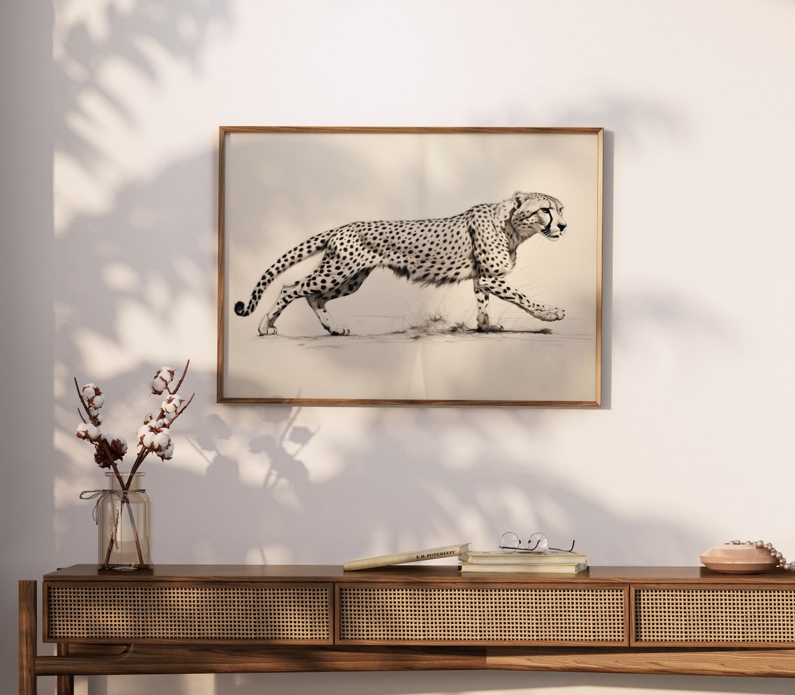 Cheetah Print, Retro Vintage Cheetah Print Poster, Vintage Wall Art ...