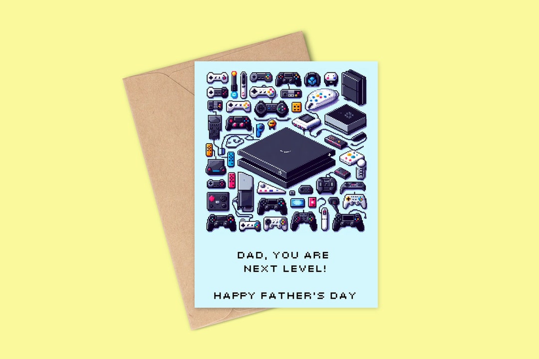 Gaming Father's Day Card, Dad You Are Next Level Card, Father's Day ...