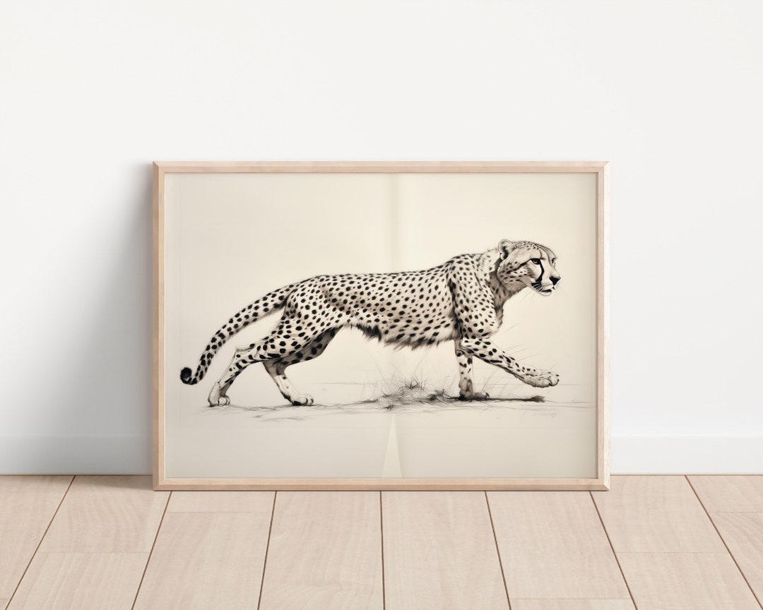 Cheetah Print, Retro Vintage Cheetah Print Poster, Vintage Wall Art ...