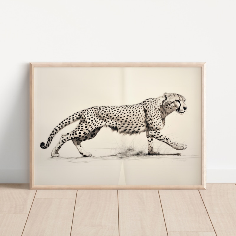 Cheetah Art - Etsy