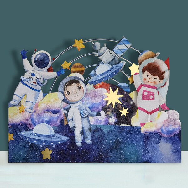 Astronaut Pop up Card - Etsy