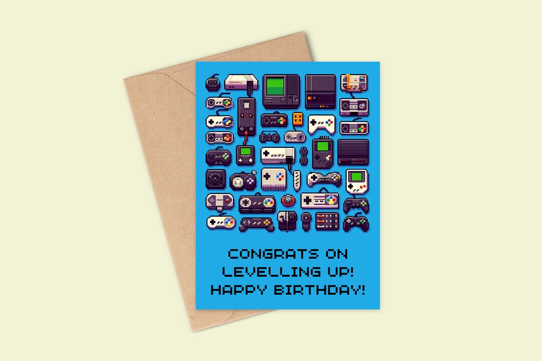 Happy Birthday Gaming Card, Computer Games Card, Card for Gamers, Happy ...