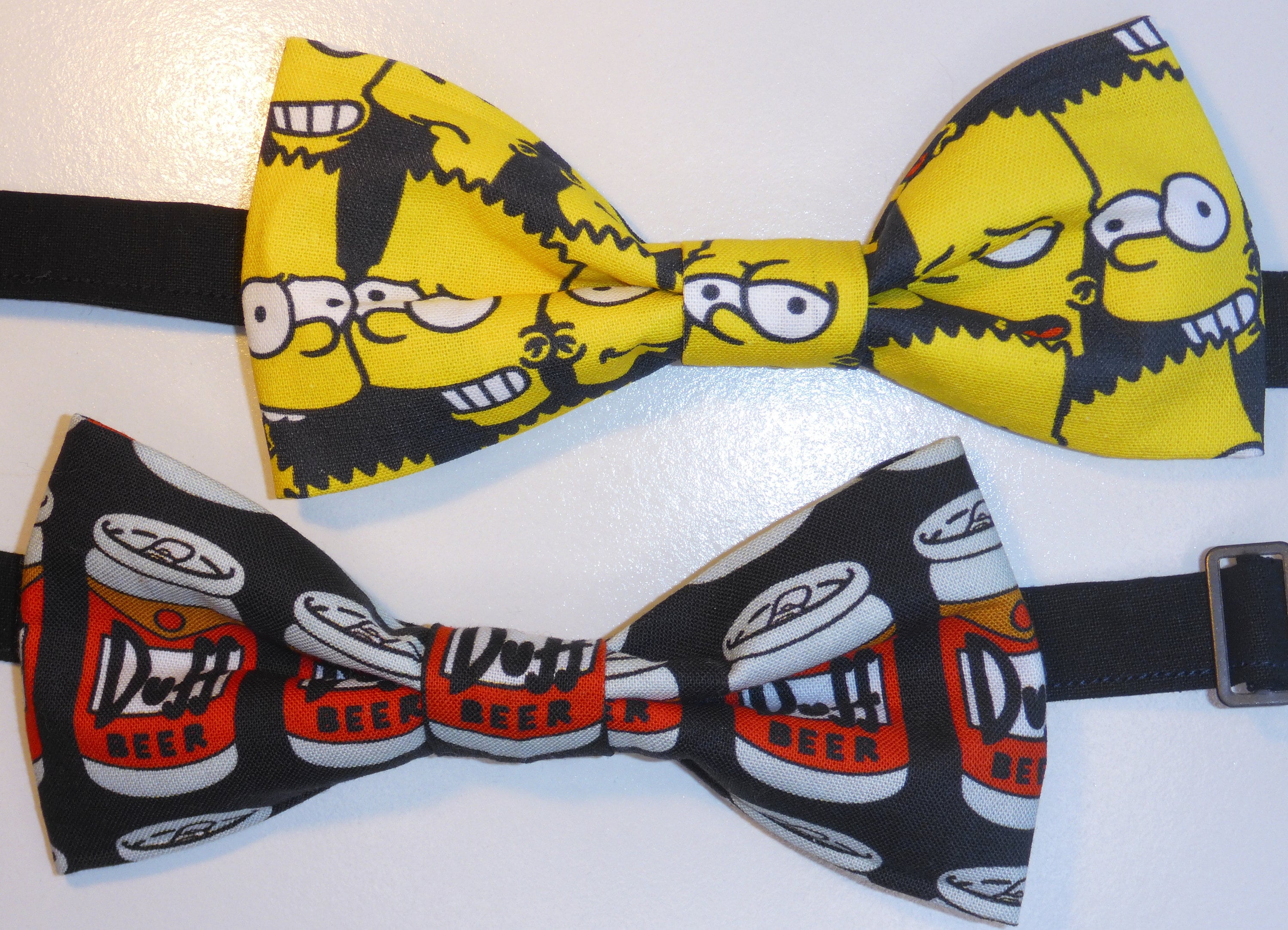 Simpsons, Bart and Duff Beer Fabrics Statement Bow Tie for All Fun ...