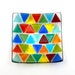 Rainbow Triangles Fused Glass Plate, Rainbow Colors Fused Glass Art ...