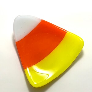 Candy Corn Candy Dish, Fused Glass Candy Dish Fall Decor - Etsy
