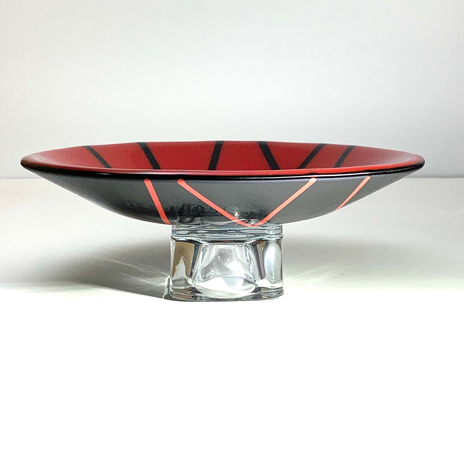 Fused Glass Illusion Bowl, Inside Out Patterned Dish, Fused Glass Art ...