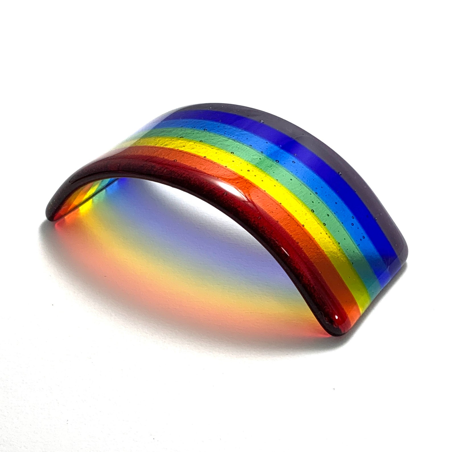 Fused Glass Rainbow Bridge, Small Memorial Rainbow Bridge, Rainbow ...