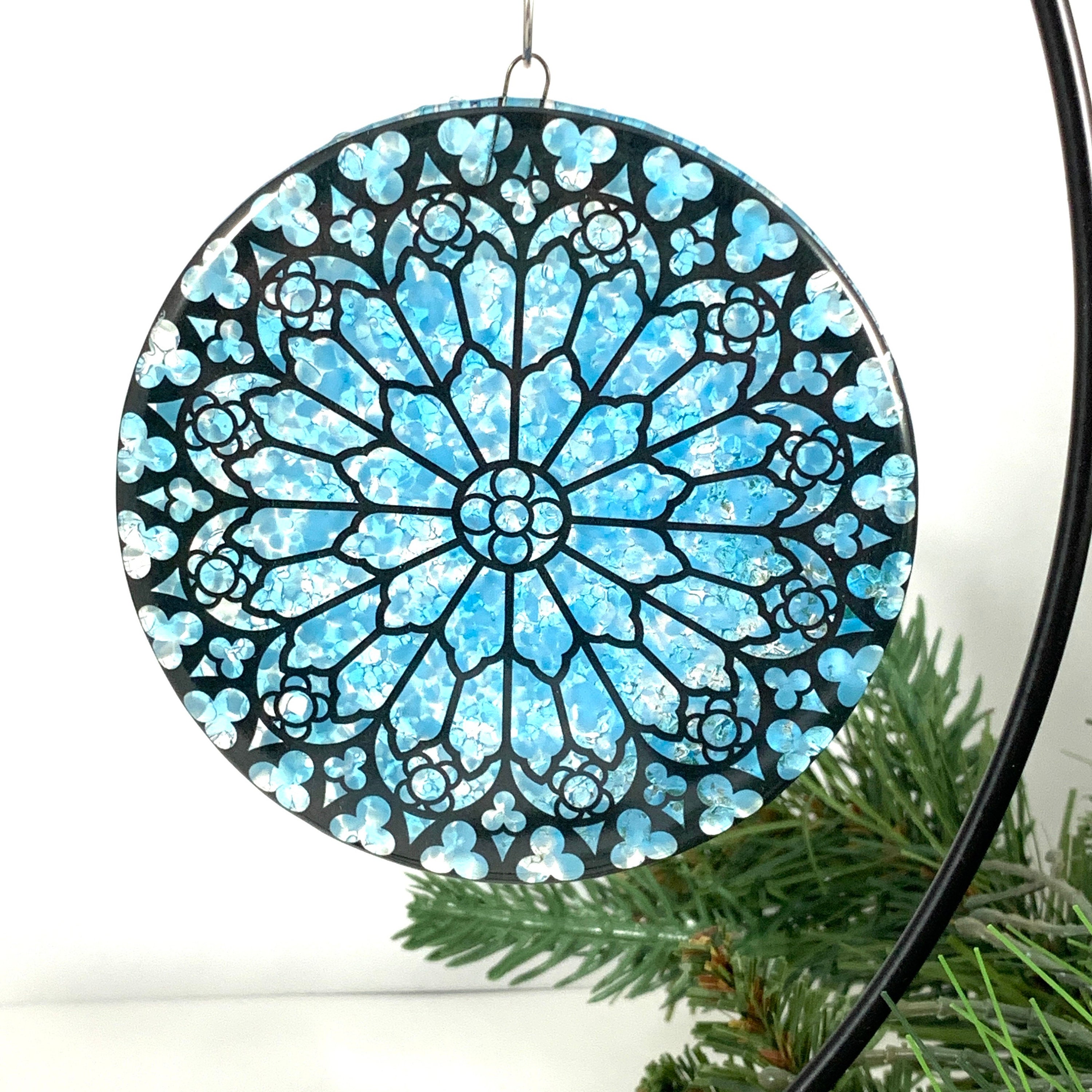 Fused Glass Stained Glass Window Ornament, More Colors, Church Window ...