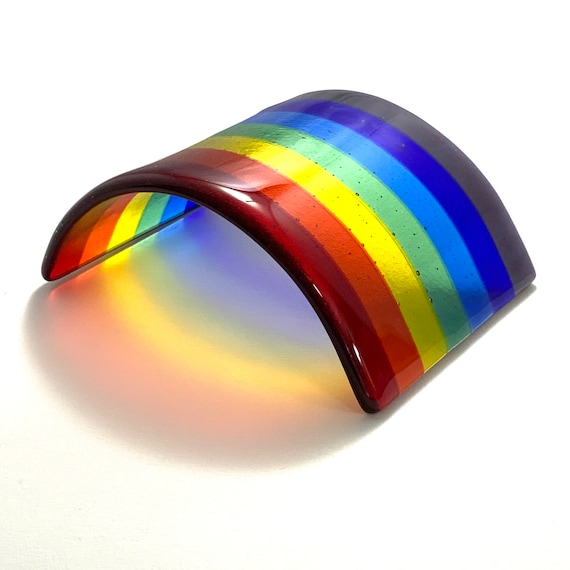 Fused Glass Rainbow Bridge Custom Memorial Rainbow Bridge | Etsy