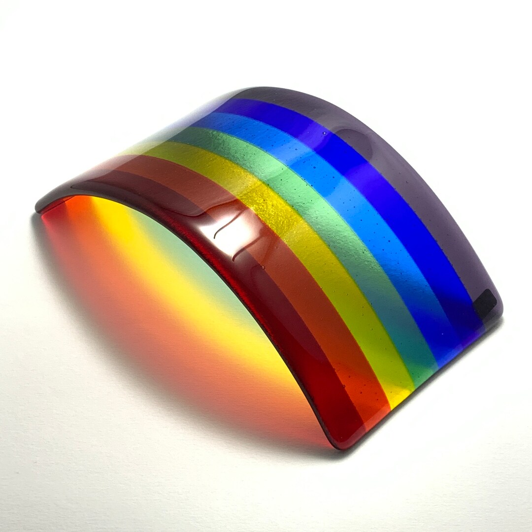 Fused Glass Rainbow Bridge, Candle Screen, Suncatcher, Paw Print Pet ...