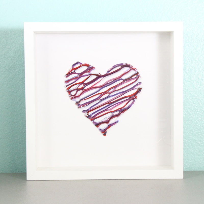 Fused Glass Heart Frame - Etsy