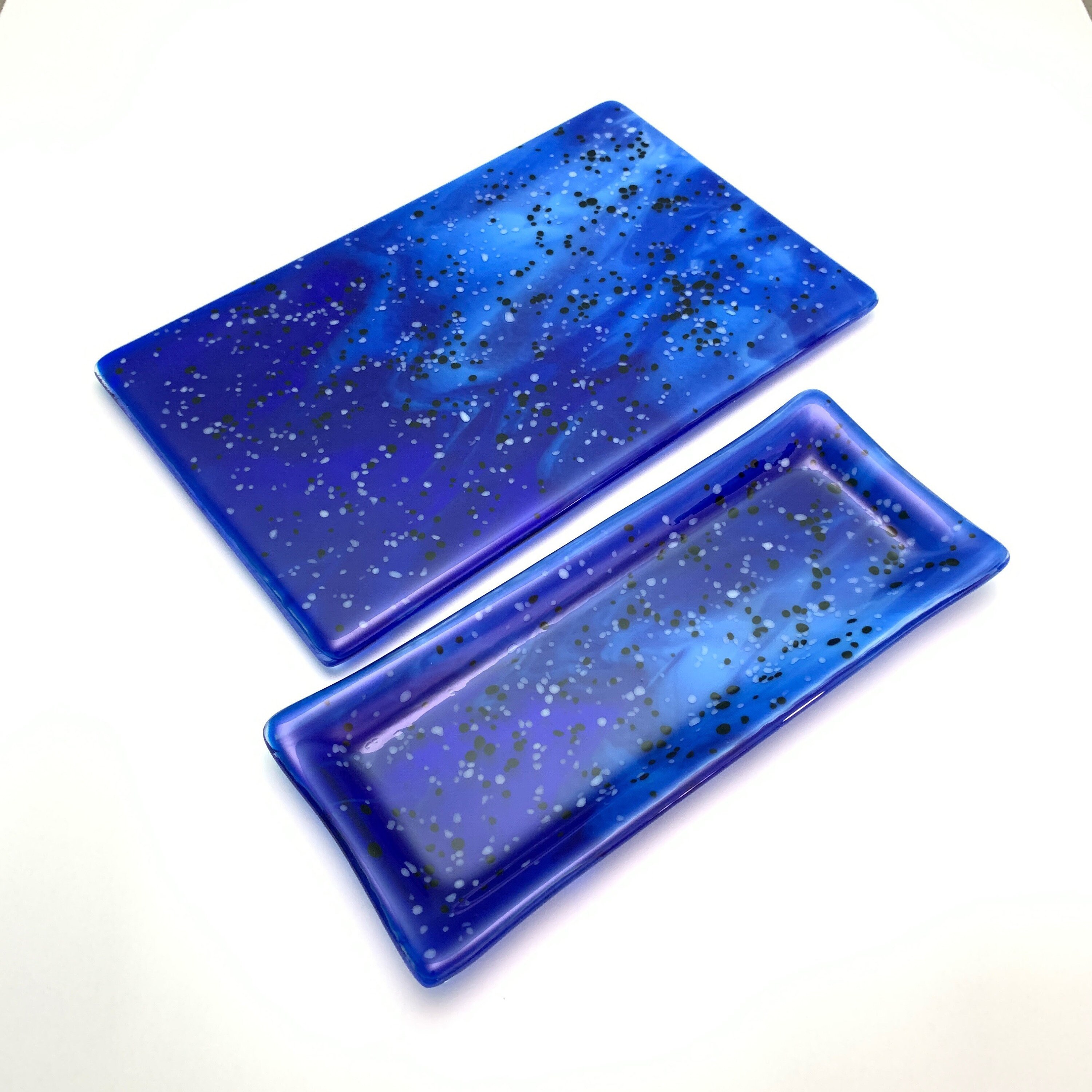 Starry Night Fused Glass Cheese Board and Cracker Tray | Etsy