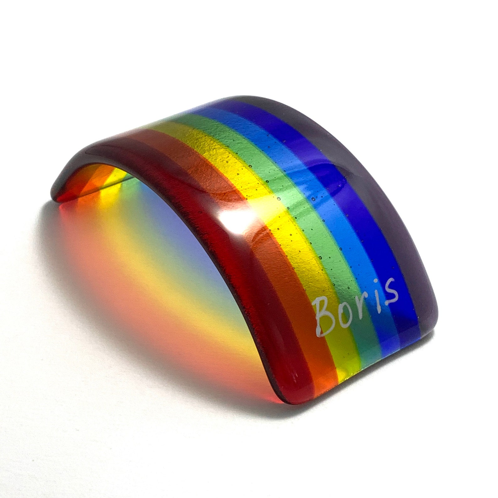 Fused Glass Rainbow Bridge, Small Memorial Rainbow Bridge, Rainbow ...