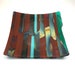 Large Striped Fused Glass Platter, Glass Art Platter, Glass Plate ...