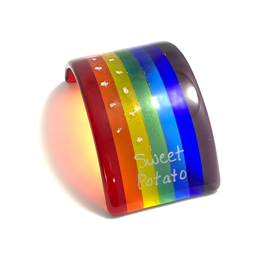 Fused Glass CREMAINS Rainbow Bridge, Custom Pet Ashes Memorial Rainbow ...