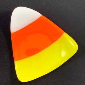 Candy Corn Candy Dish, Fused Glass Candy Dish Fall Decor - Etsy