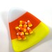 Candy Corn Candy Dish, Fused Glass Candy Dish Fall Decor - Etsy