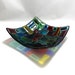 Neon Rainbow Fused Glass Plate, Fused Glass Art Plate, Black, Rainbow ...