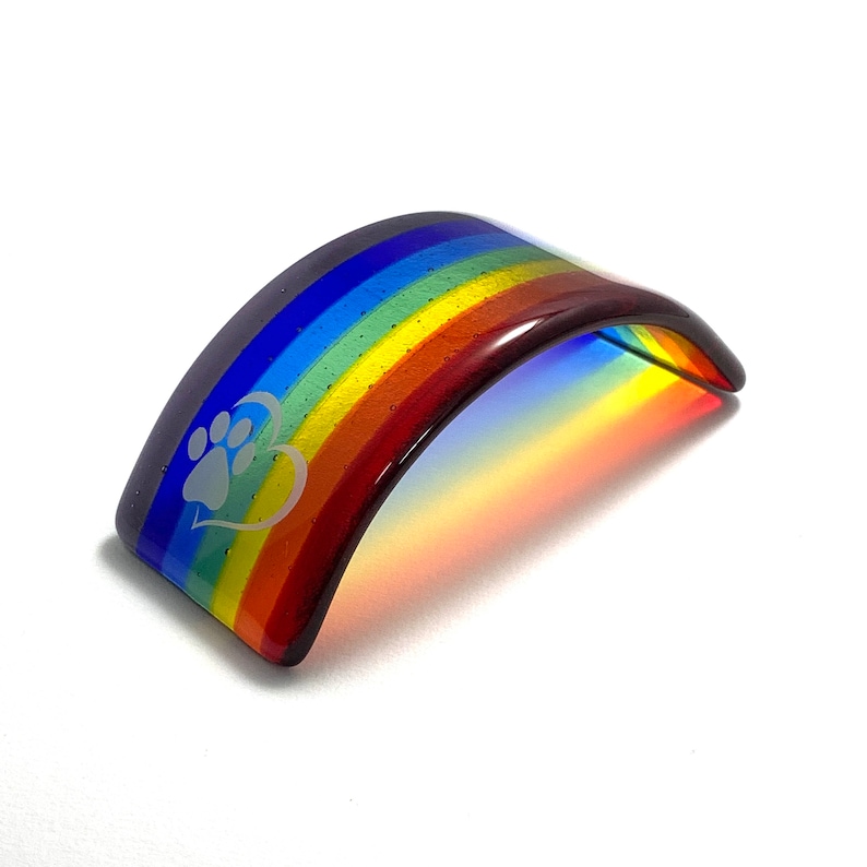 Fused Glass Rainbow Bridge, Small Memorial Rainbow Bridge, Rainbow ...