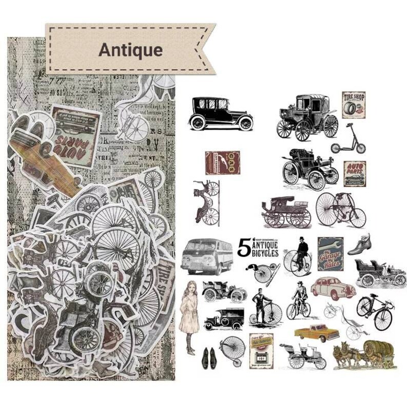 Vintage Transparent Stickers 60 Pack of Stickers Bujo Bujo - Etsy