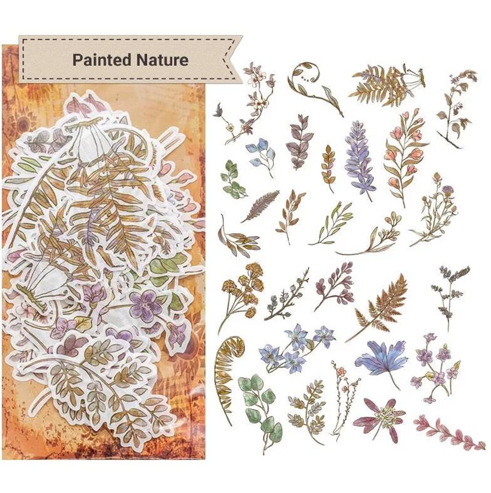 Vintage Transparent Stickers 60 Pack of Stickers Bujo Bujo - Etsy