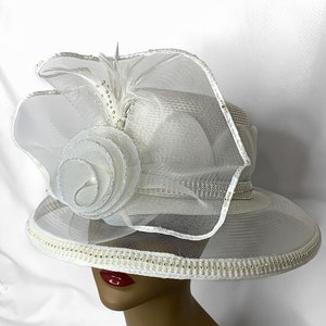 Easter Sunday Custom Hat| White Hat | Derby| Church Hat| Couture Hat ...