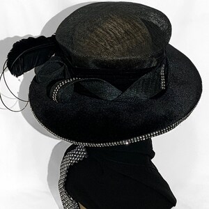 Easter Sunday Custom Hat| Black & Silver | Derby| Church Hat| Couture ...