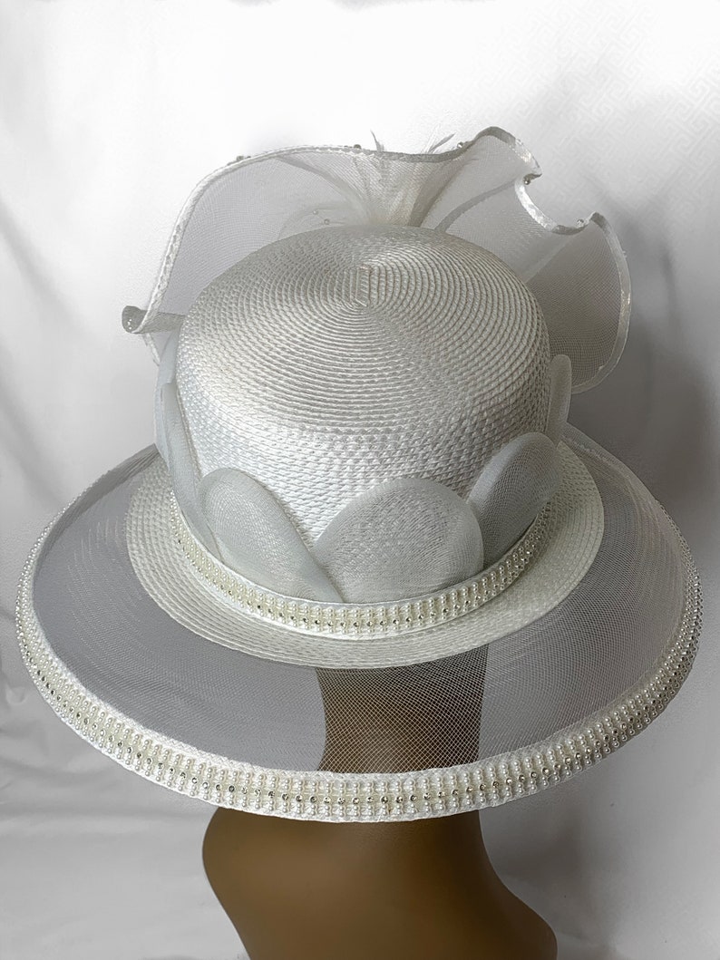 Easter Sunday Custom Hat| White Hat | Derby| Church Hat| Couture Hat ...