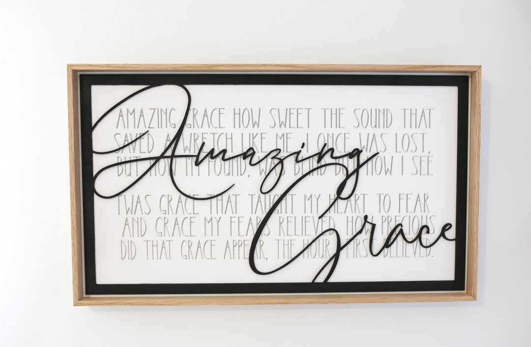 Amazing Grace Sign - Etsy