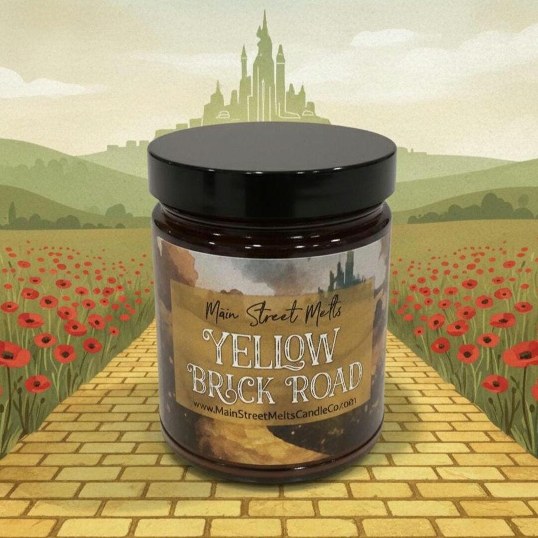 Yellow Brick Road Wicked Inspired Candle 9oz Jar Natural Soy Wax Main ...