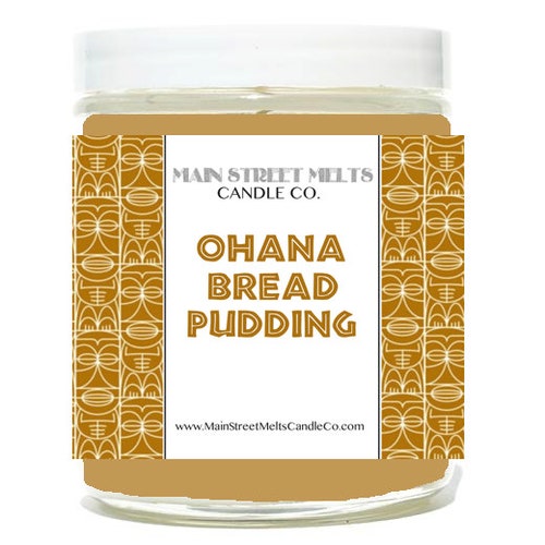 OHANA BREAD PUDDING Disney Inspired Candle 9oz Jar Natural Soy - Etsy