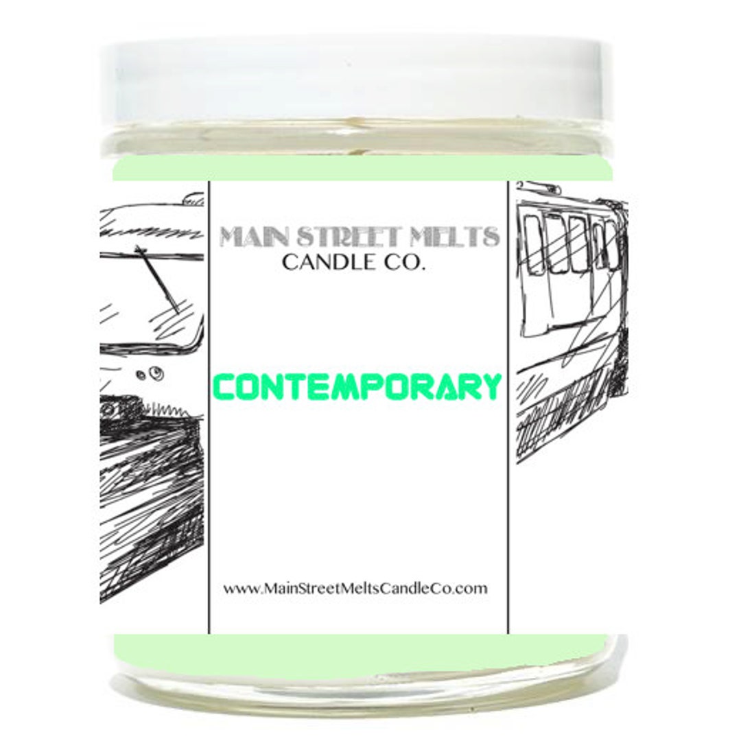 CONTEMPORARY Disney Inspired Candle 9oz Jar Natural Soy Wax Main Street ...