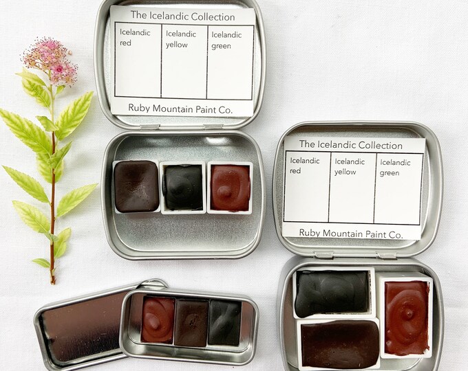 The Icelandic Collection. A Handmade Watercolor Paint Set Featuring 3 ...