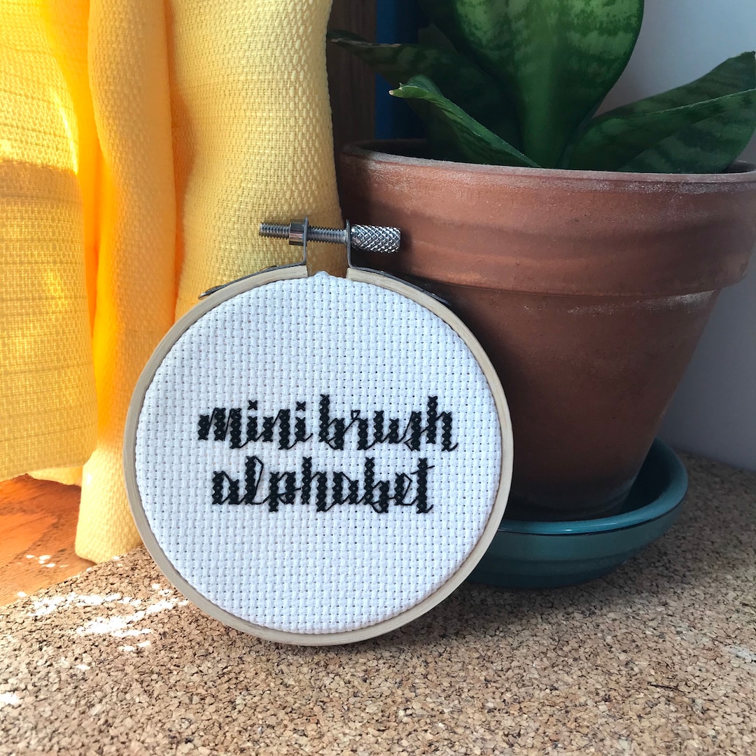 Mini Brush Calligraphy Cross Stitch Alphabet, LOWERCASE PATTERN ONLY - Etsy