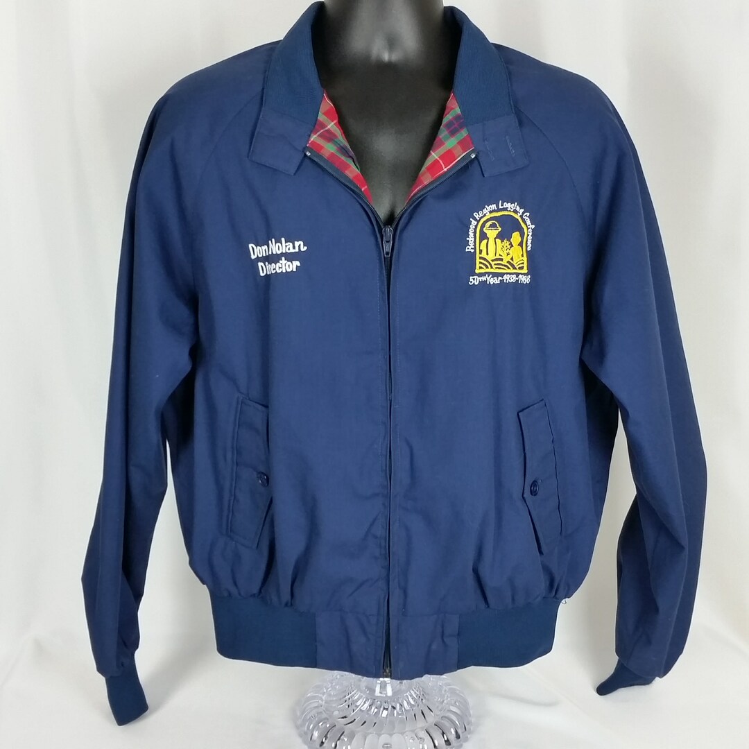 Redwood Region Logging Conference Mens Large Jacket Blue 1988 Executive ...