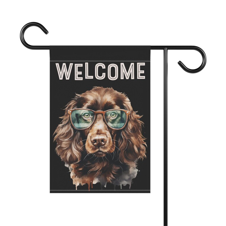 Boykin Spaniel Dog With Glasses Welcome Yard Flag 12 X 18 Seasonal ...