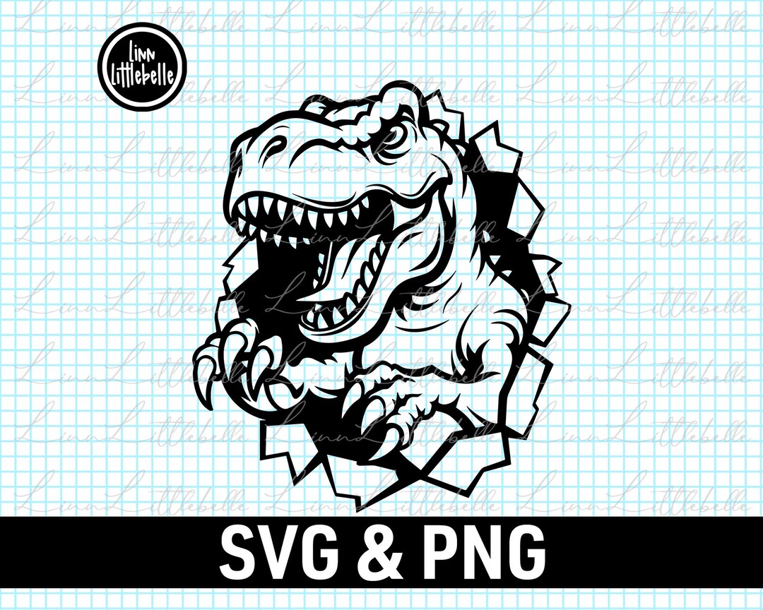 T-rex Scratch SVG: Dinosaur Clipart, T-rex Cut File (digital Download ...
