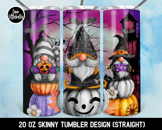 Halloween 20oz Skinny Tumbler Wrap Png Design Sublimation | Etsy