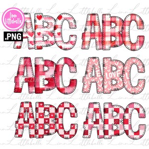 Valentine Doodle Letters Clip Art PNG Files, Doodle Alpha Bundle ...