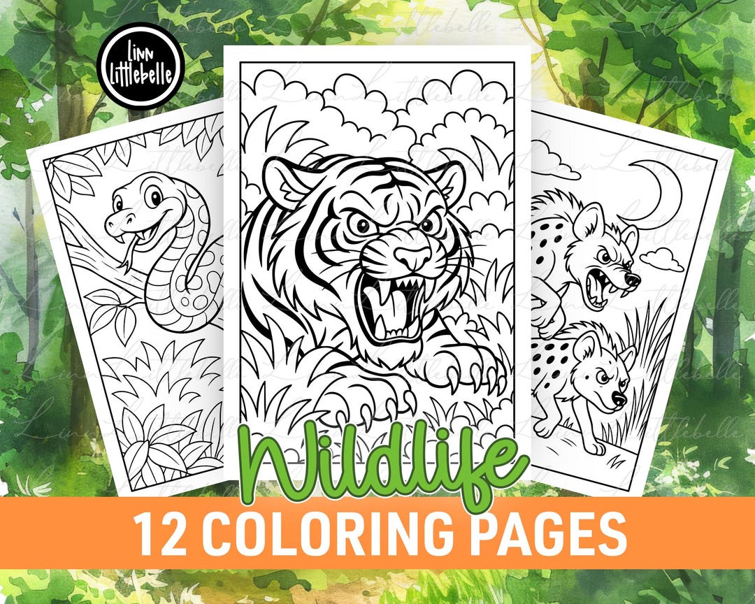 Wildlife Coloring Pages, Animal Coloring Pages for Kids, Coloring ...