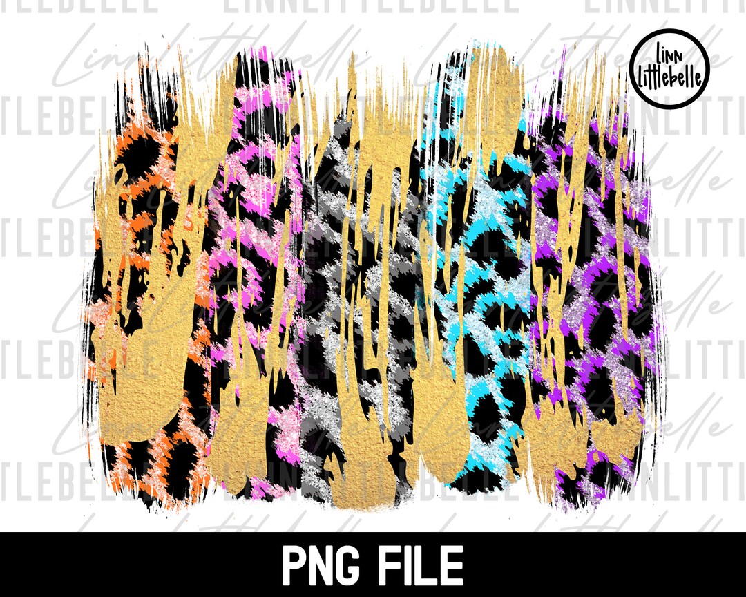 Leopard Brush Stroke PNG, Sublimation Design Download LTS-246 - Etsy