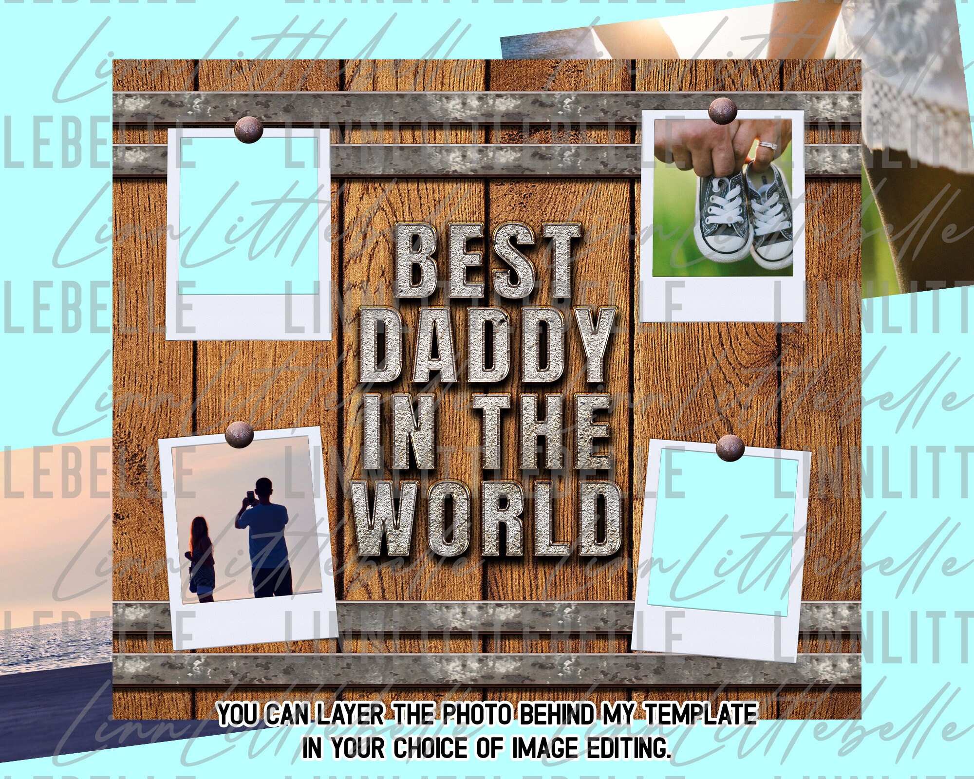 Barrel Best Daddy Photo Template 20oz Skinny Tumbler - Etsy
