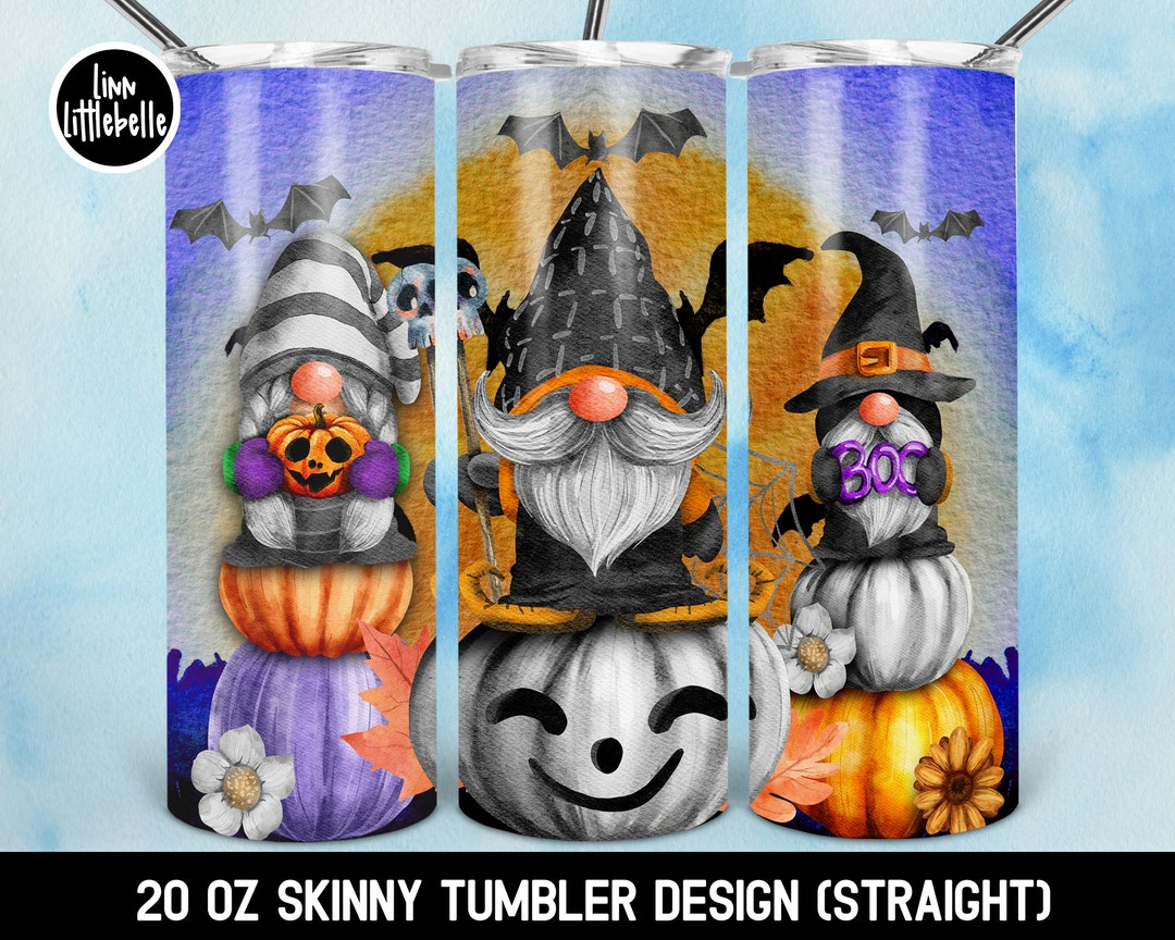 Halloween 20oz Skinny Tumbler Wrap Png Design, Sublimation Designs ...