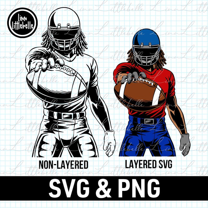 Football Player Svg - Etsy