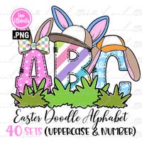 Easter Letters Png, Easter Alphabets A - Z Png, Kids Easter Letters ...