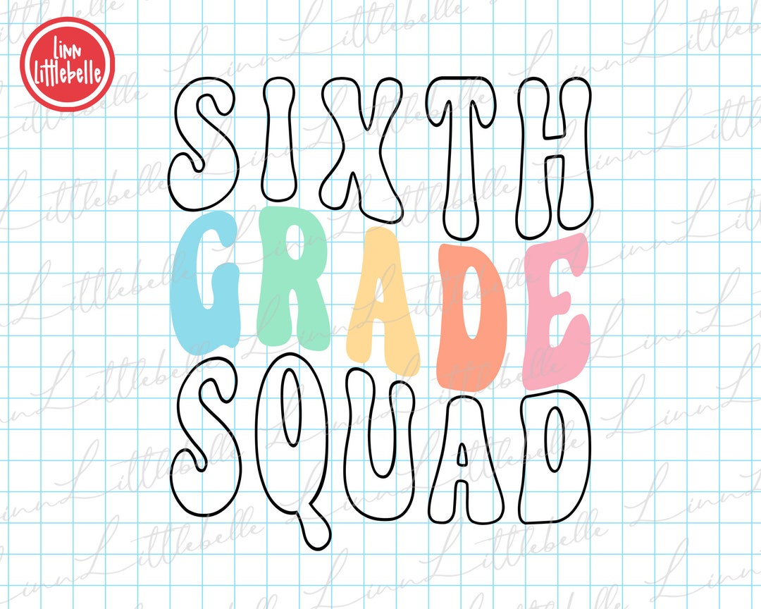 Sixth Grade PNG, Back to School, Digital Download, Sublimation Design ...