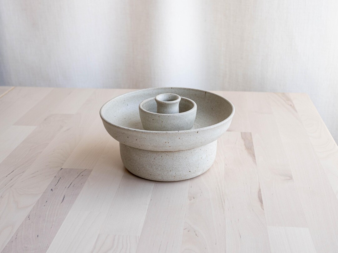 Handmade Ceramic Appetizer Server Olive Serving Dish With Pit Catcher ...