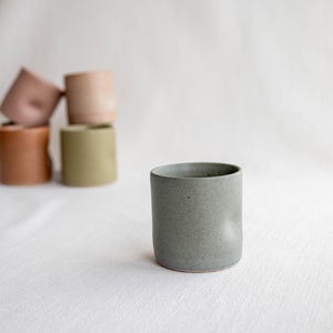 Small Ceramic Pinch Cup 8oz | Cortado Cups | Handmade Thumb Indention ...