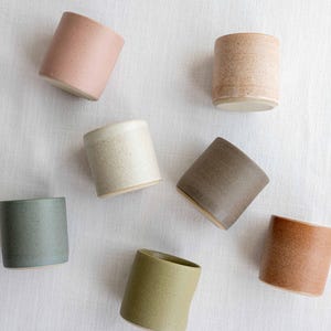 Small Ceramic Pinch Cup 8oz | Cortado Cups | Handmade Thumb Indention ...