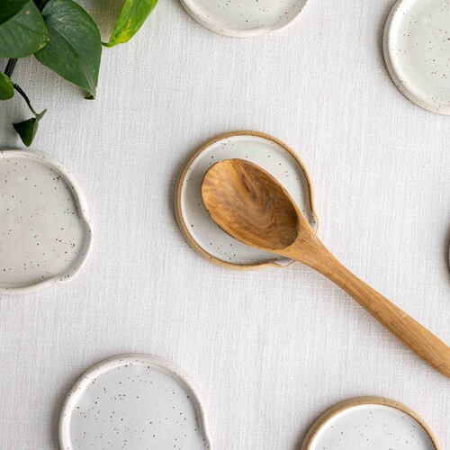 Handmade Ceramic Spoon Rest Stoneware Utensil Rest Spatula - Etsy